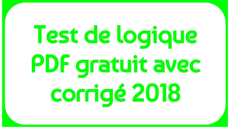 Exemples de Tests de Logique Gratuits à télécharger